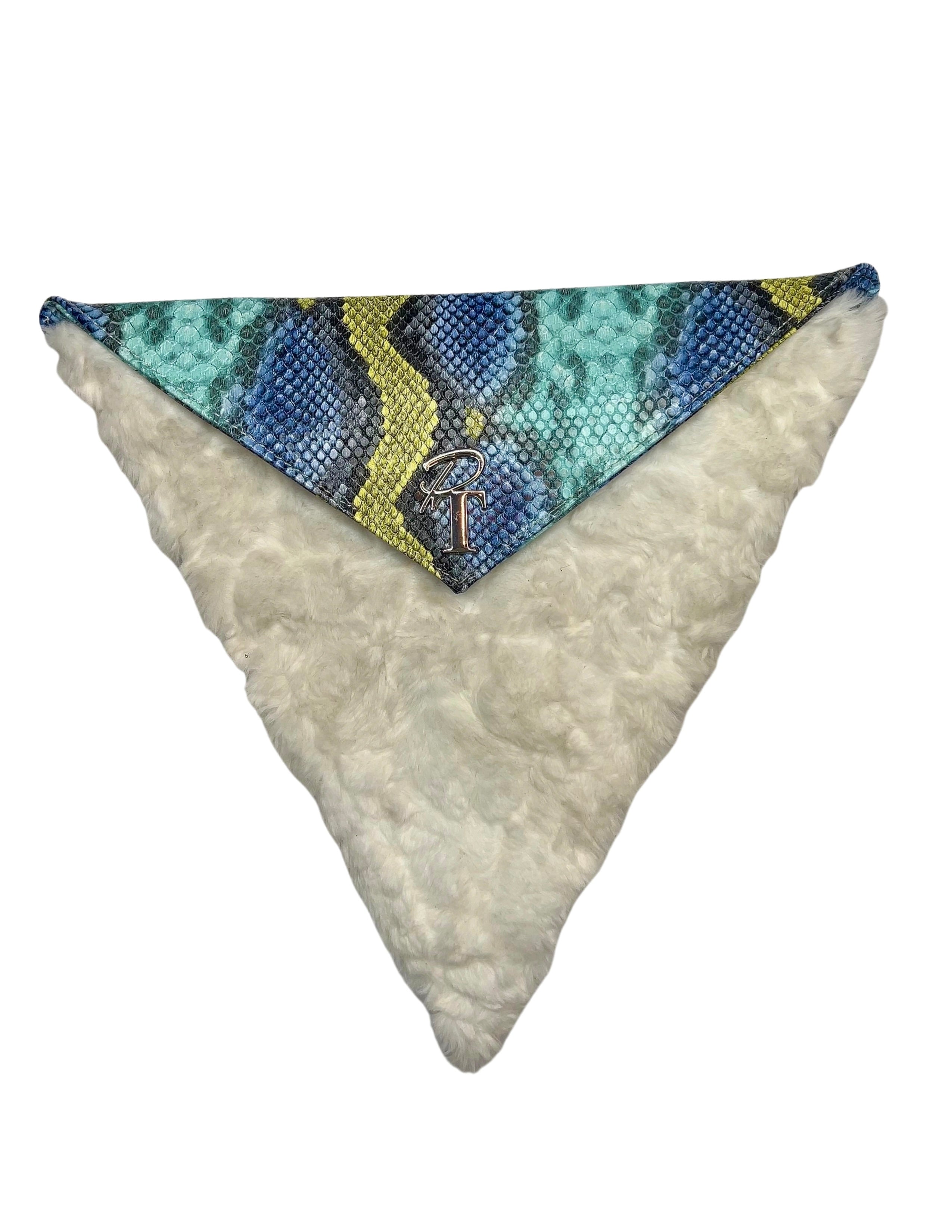 Blue Viper Fur Clutch – Pink Triangle Collection.